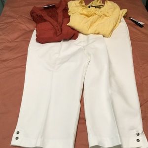 Counterparts | Pants & Jumpsuits | Counterparts White Capris | Poshmark